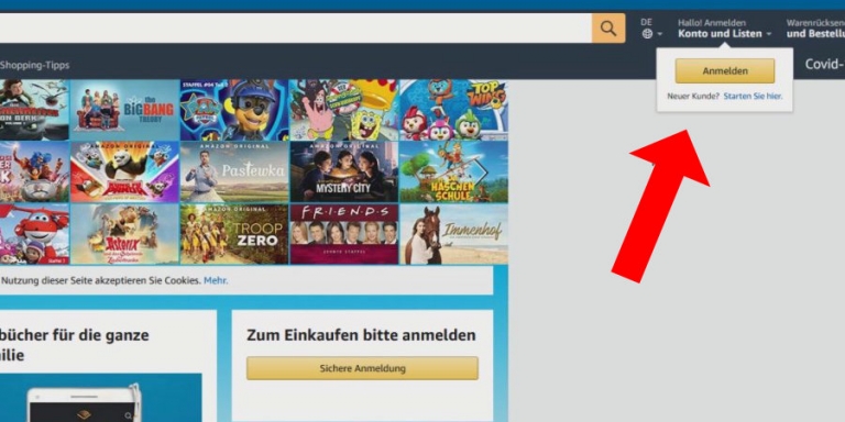 Rechnung einer Bestellung bei Amazon aufrufen » MyPaketshop